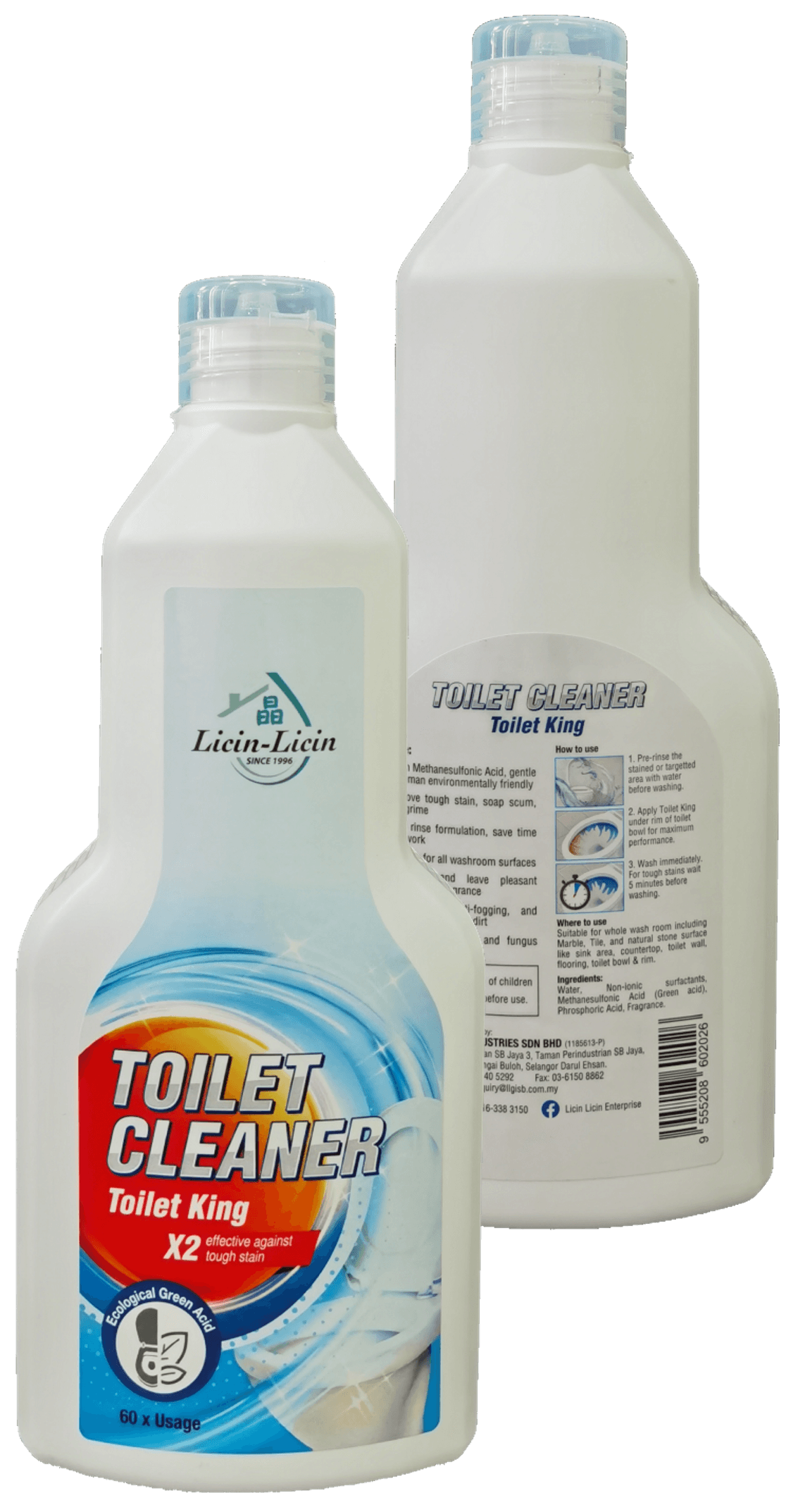 Liquid Toilet Cleaner Stain Remover | Licin-Licin Malaysia